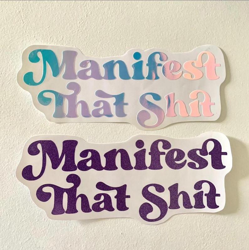 Holographic Manifestation Car Decal | Spiritual Vinyl Sticker - Etsy