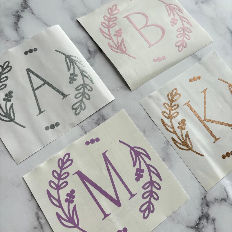 Monogram Vinyl Decal - Etsy