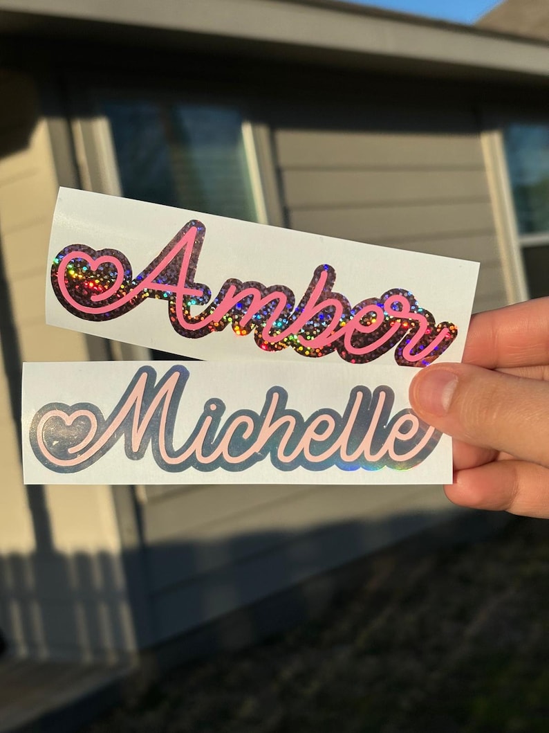 Custom Name Vinyl Decal Personalized Glitter Stickers for Stanley Cup ...
