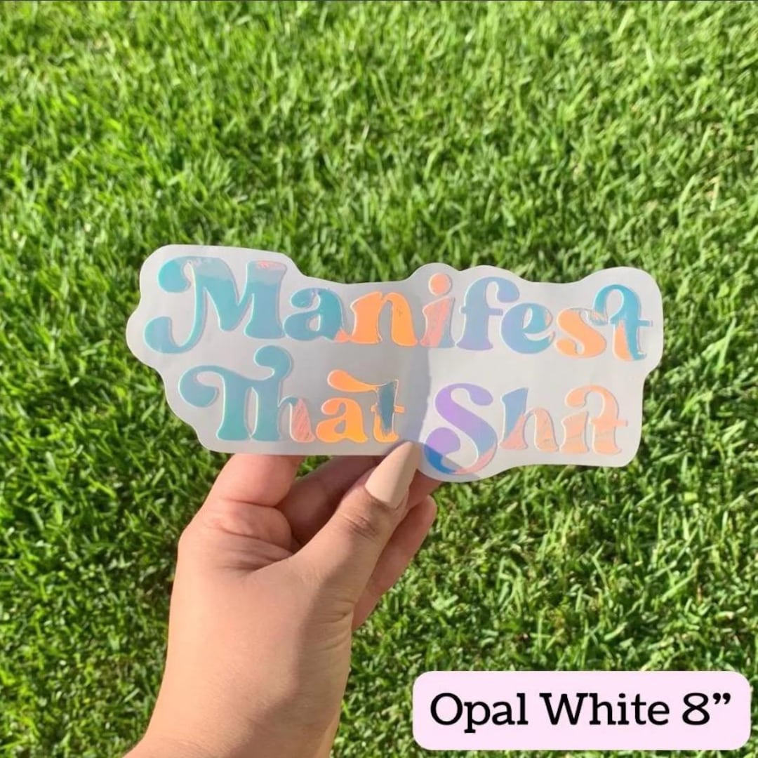 Holographic Manifestation Car Decal | Spiritual Vinyl Sticker - Etsy