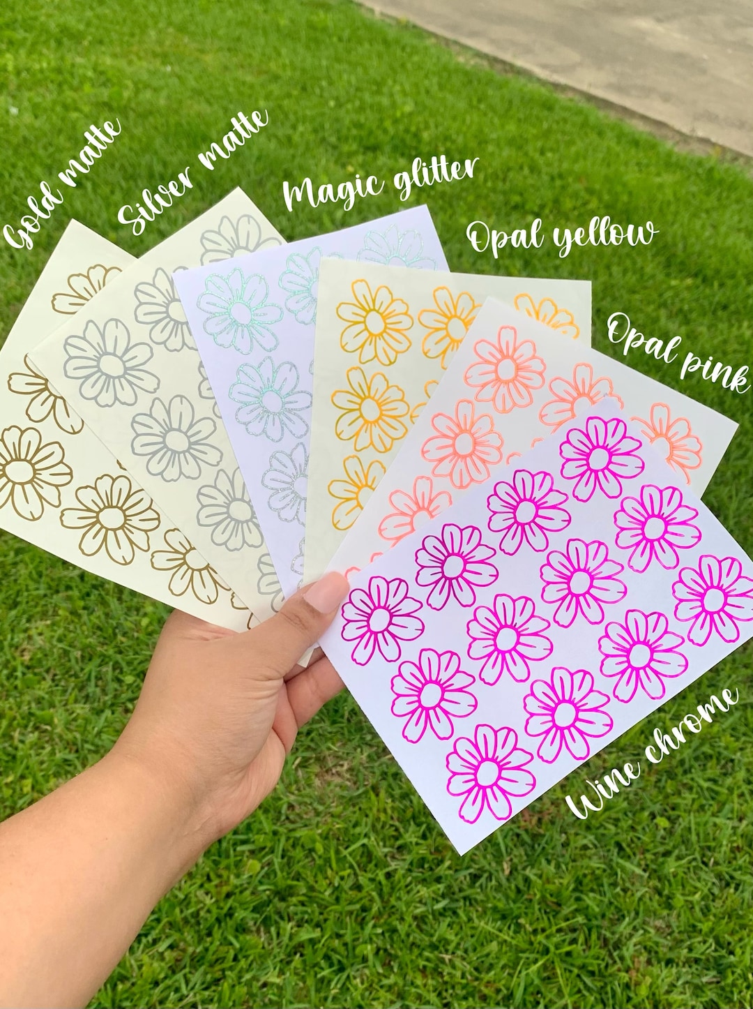 Flower Vinyl Decal Sheets for Stanley Cups | Waterproof Floral Stickers ...