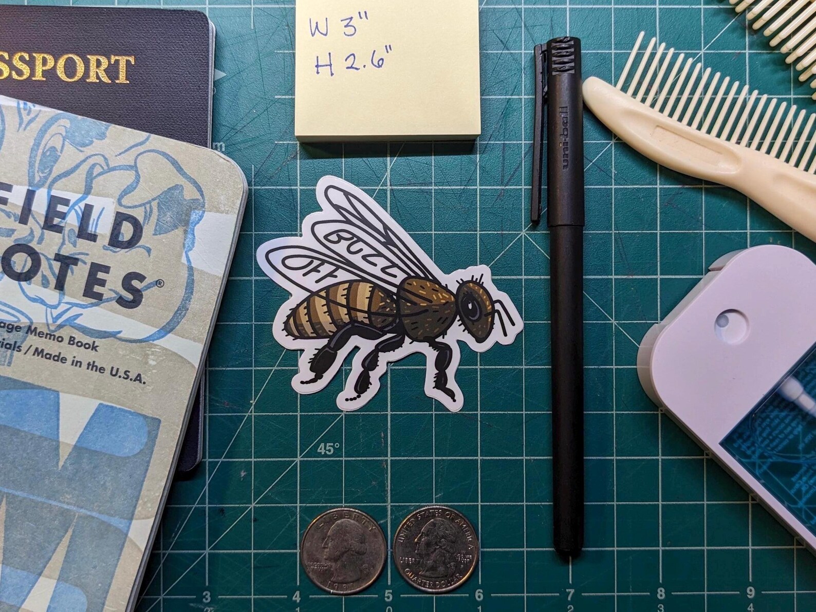 Buzz Off, Honey Bee Sticker - Etsy