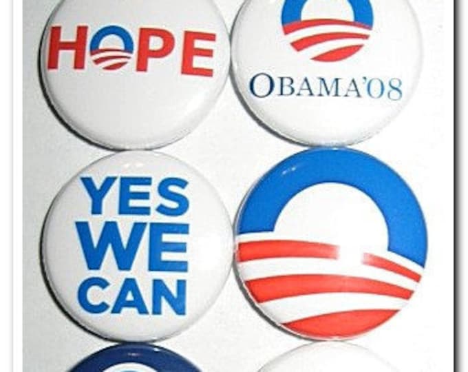 Barack Obama 2008 Campaign Button Set Pins Badges Election '08 ...