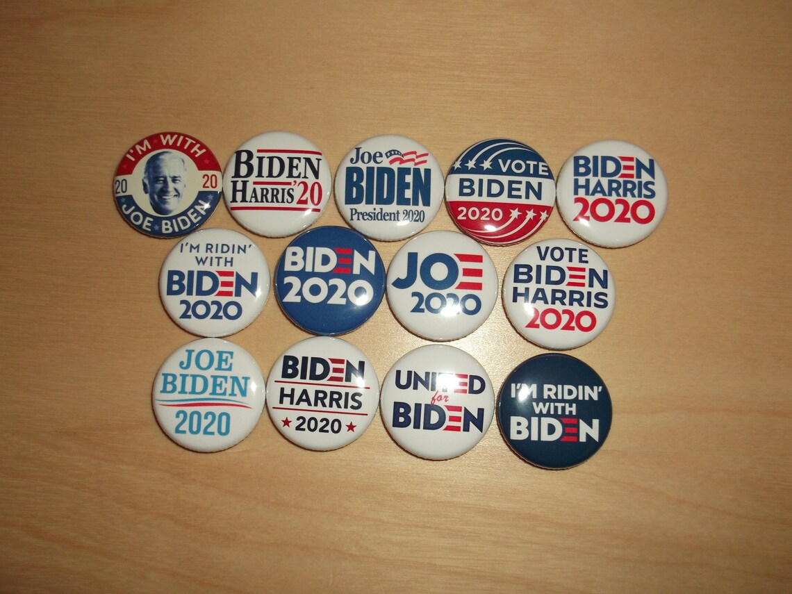 Joe Biden 2020 Kamala Harris Buttons Badges Pins Democrat Election ...