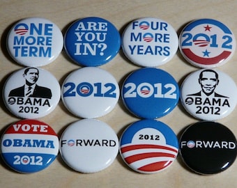 Barack Obama 2008 Campaign Button Set Pins Badges Election '08 ...