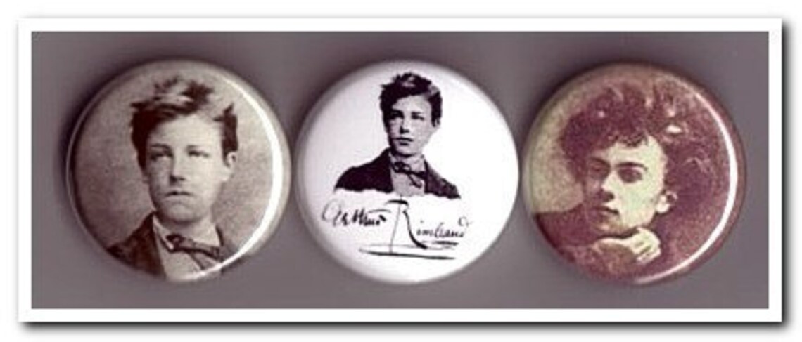Arthur Rimbaud Buttons, Pins, Badges, French Poet, Poetry, Decadent - Etsy