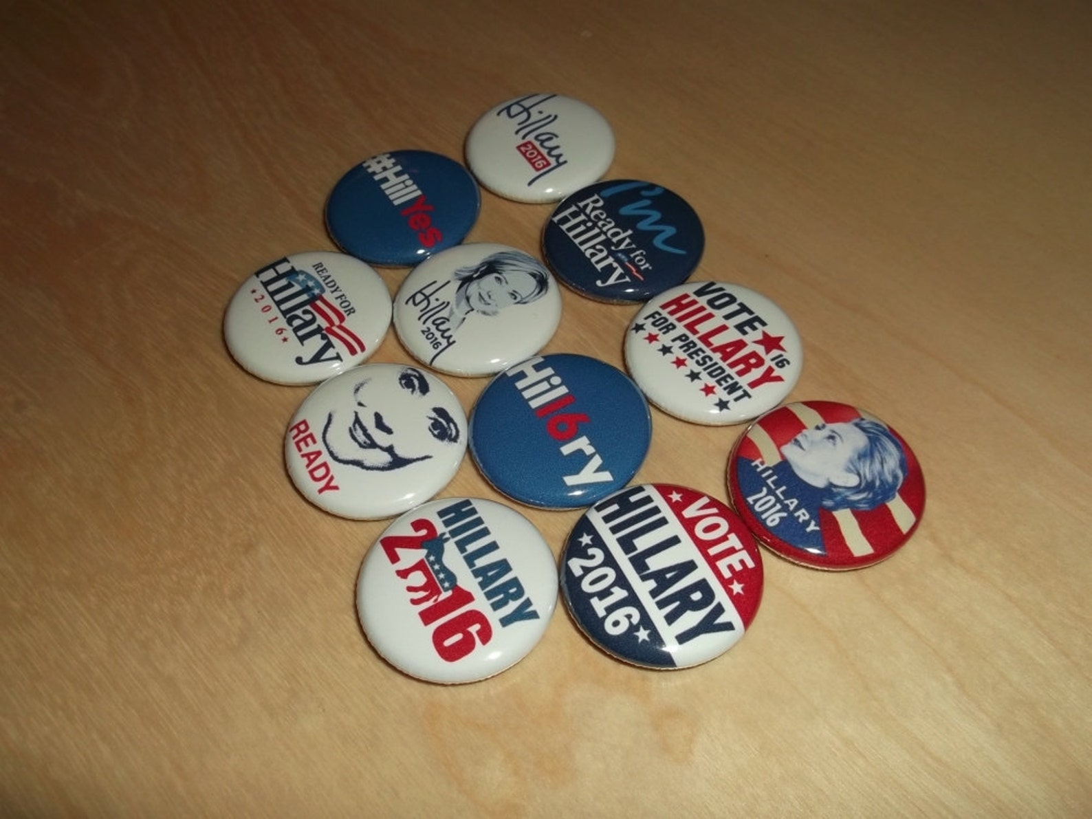 Hillary Clinton for President 2016 Election Campaign Button Set Badges ...