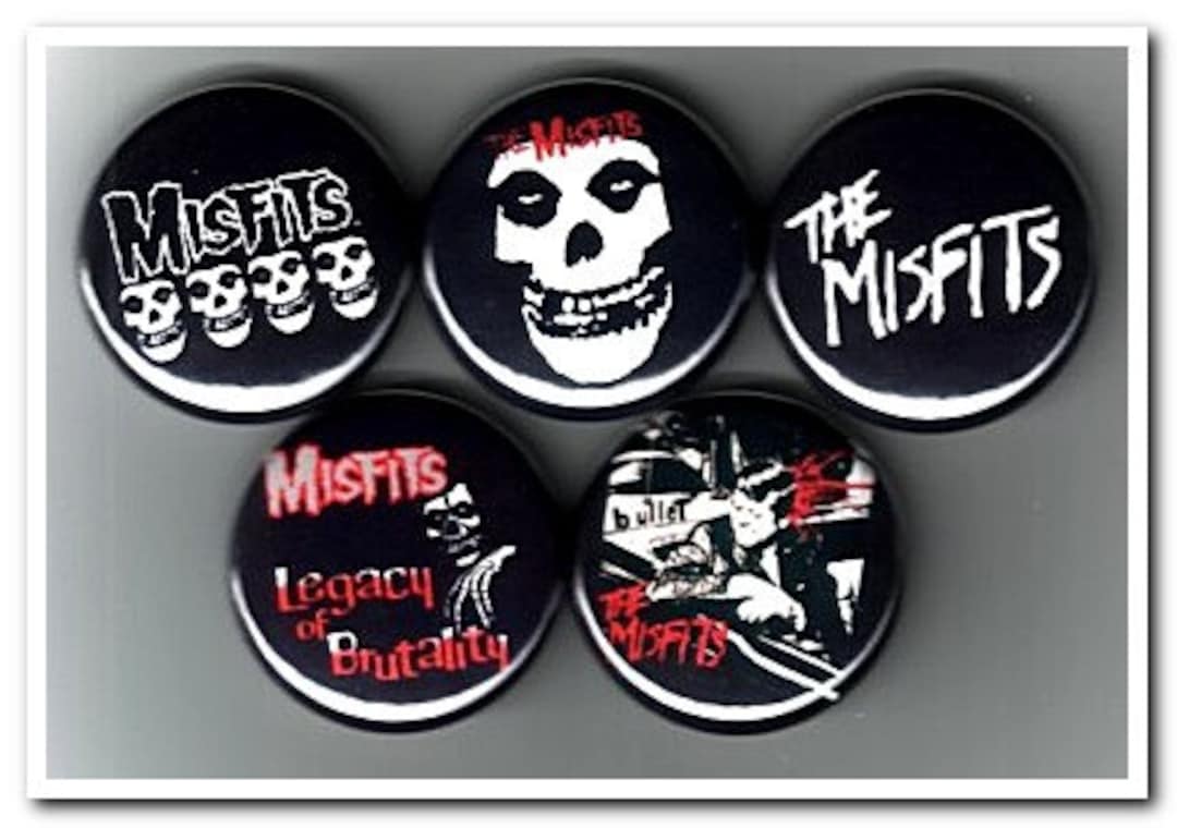 Misfits Badges Buttons Pins Punk Rock Horror Samhain - Etsy