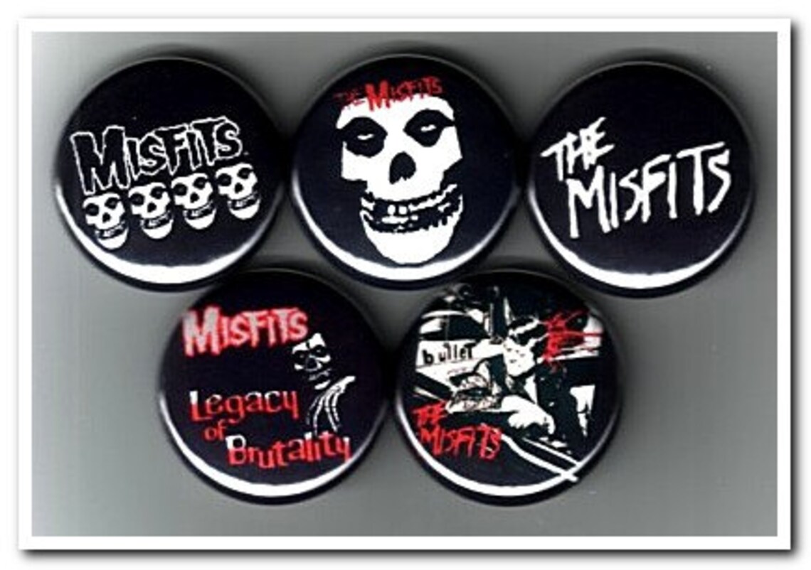 Misfits Badges Buttons Pins Punk Rock Horror Samhain - Etsy