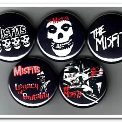 MISFITS Badges Buttons Pins Punk Rock Horror Samhain - Etsy