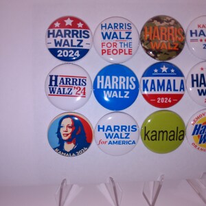 Kamala Harris 2024 for President Election Button Set Pins Badges ...