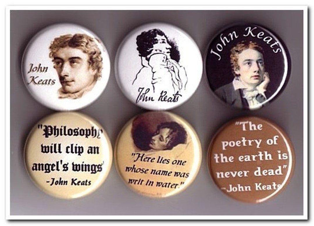 John Keats Buttons, Pins, Badges, Poet, Poetry, Romanticism, Hyperion ...