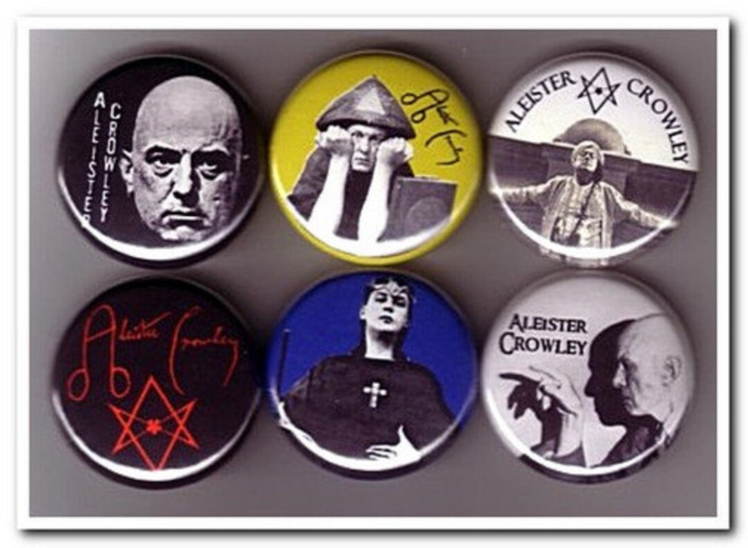 Aleister Crowley Pins Badges Buttons OTO Golden Dawn Magick Occult ...