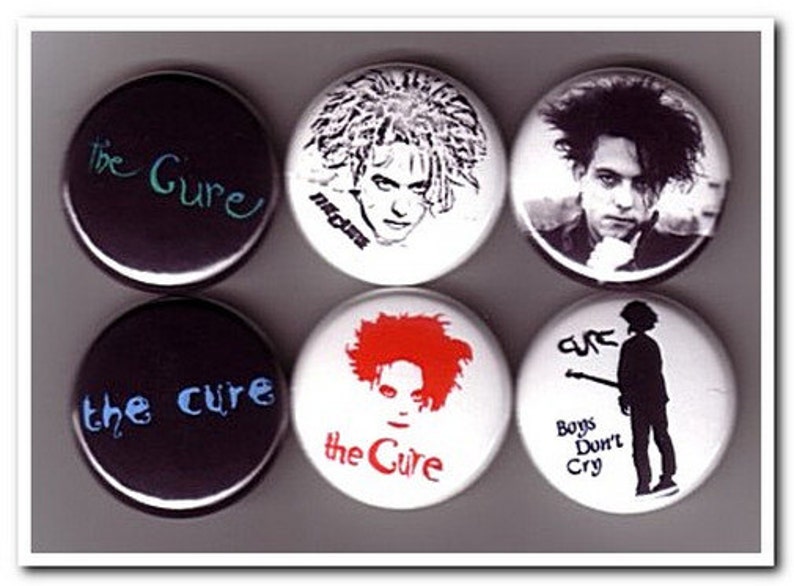 The Cure Badges Buttons Pins Rock / Goth / Gothic / Post-punk - Etsy