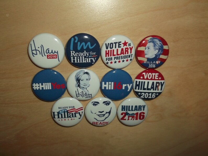 Hillary Clinton for President 2016 Election Campaign Button Set Badges ...