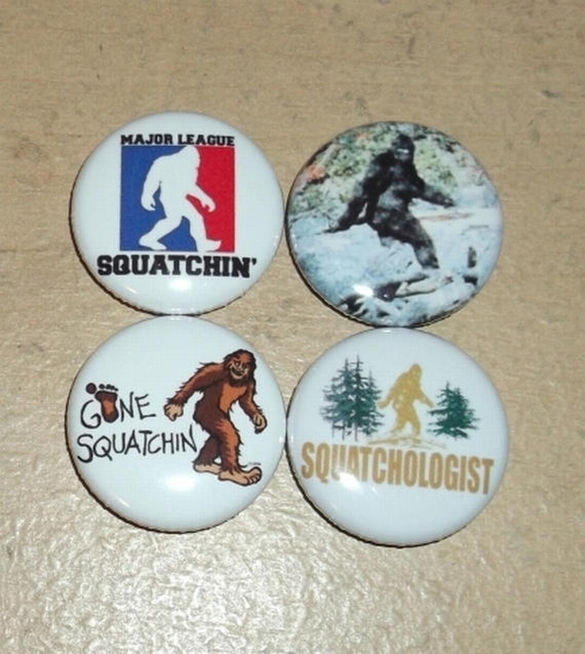 Bigfoot / Sasquatch Pins Buttons Badges Folklore Cryptozoology Cryptids ...