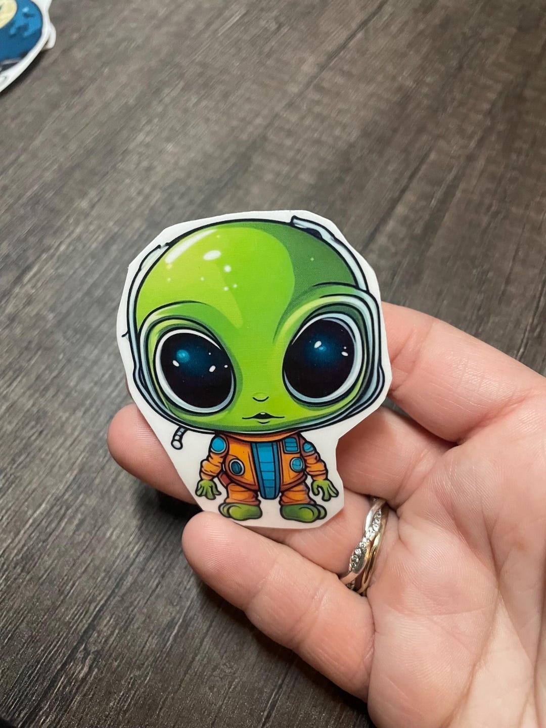 Cartoon Alien Sticker Etsy