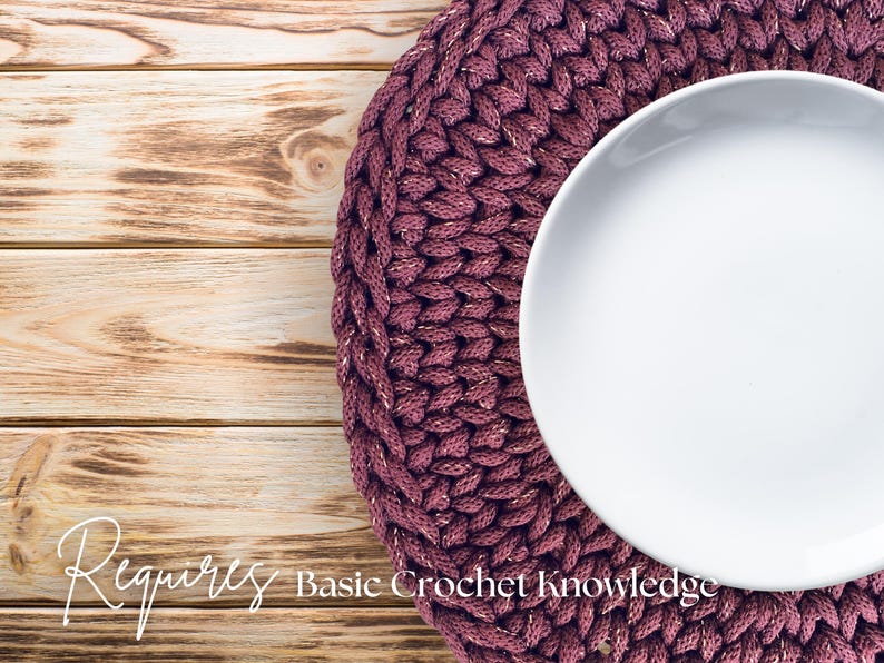 Round Placemat Crochet Pattern – Easy Beginner-friendly PDF Tutorial ...