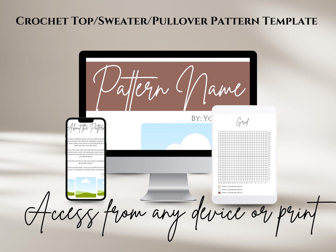 Minimalist Canva Pattern Template - Etsy