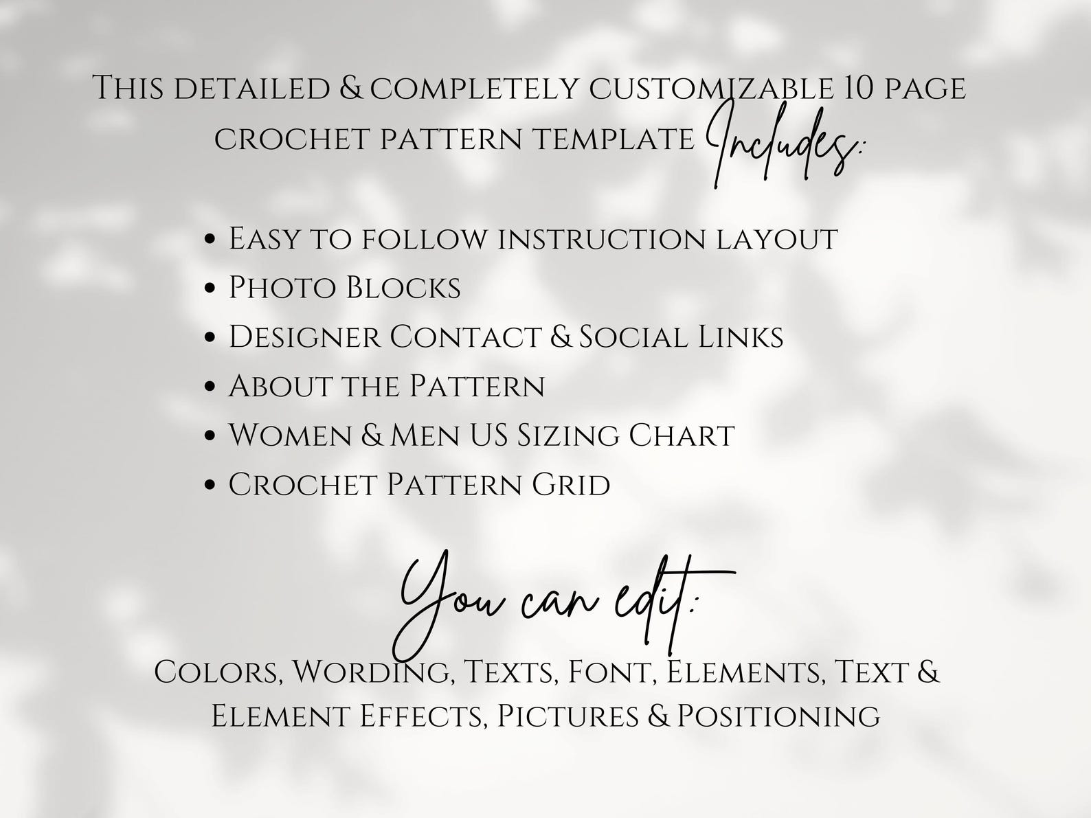 Minimalist Canva Pattern Template - Etsy
