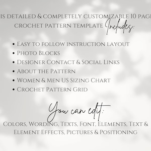 Crochet Pattern Template Digital Download - Etsy