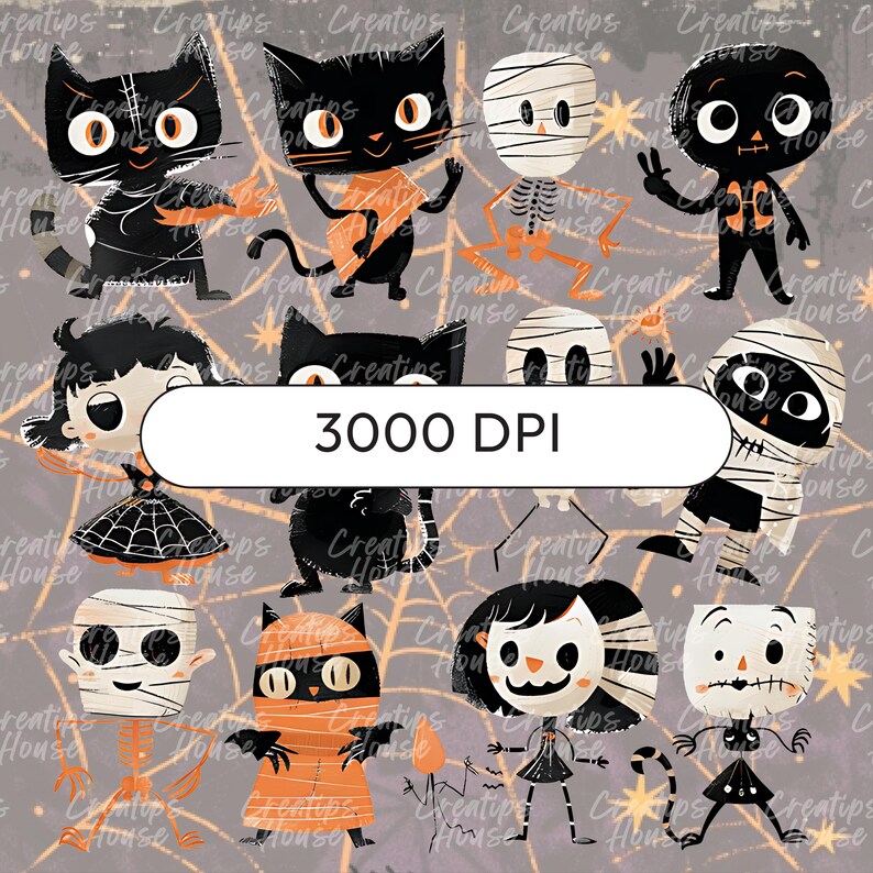 Halloween Clipart Cute Mummy Clipart Ghost Halloween PNG Spooky ...