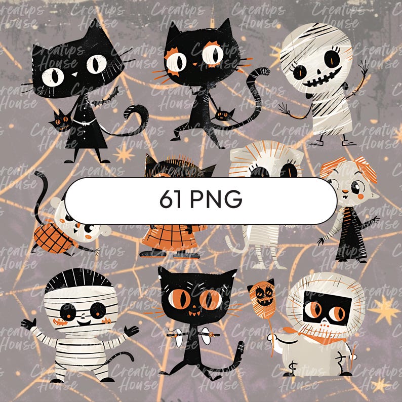 Halloween Clipart Cute Mummy Clipart Ghost Halloween PNG Spooky ...