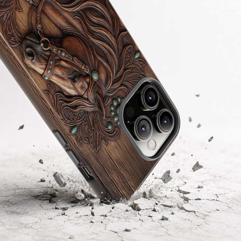 Samsung Galaxy Phone Case - Western Horse Leather Design, S26, S25, S24 ...