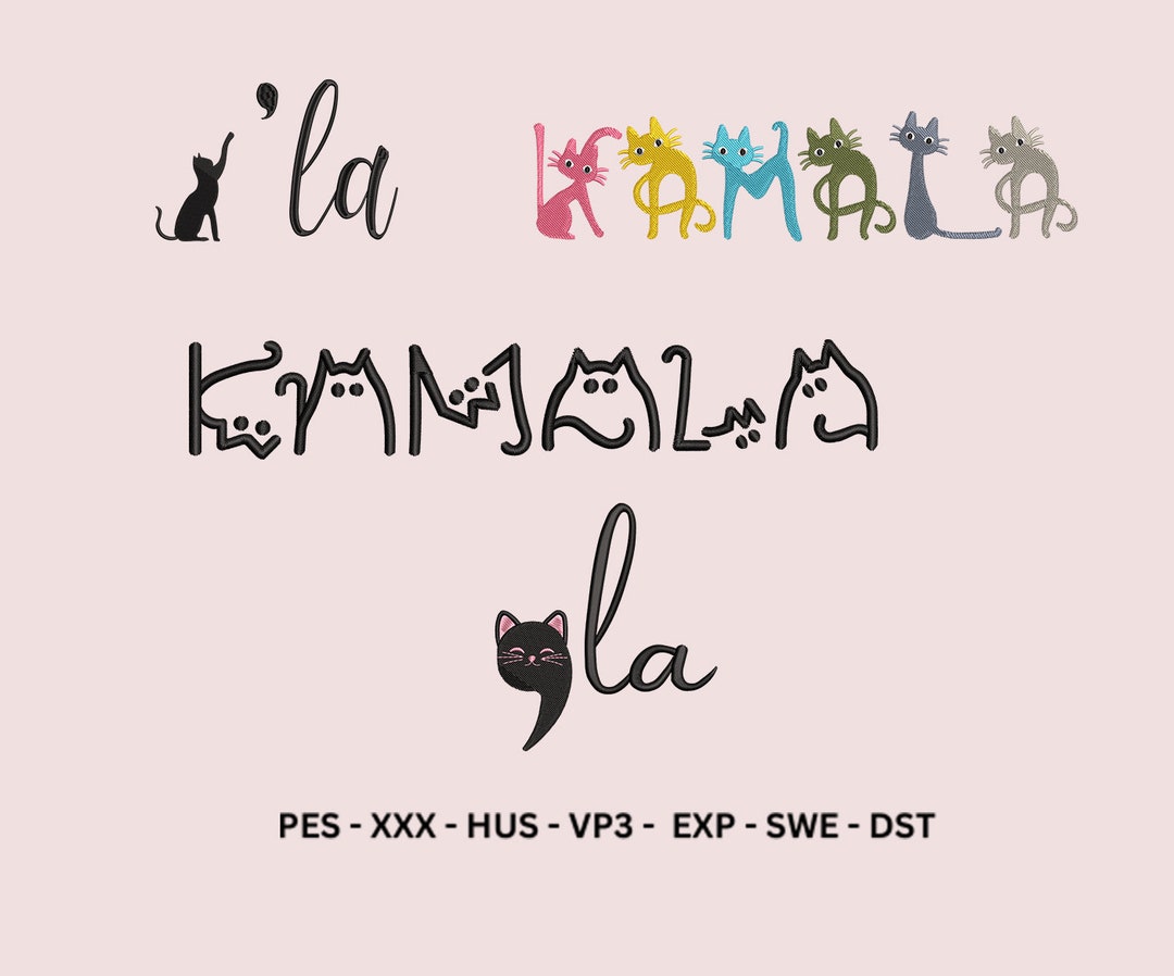 Kamala Harris Embroidery File, Embroidery Comma La Sweater, Embroidered ...