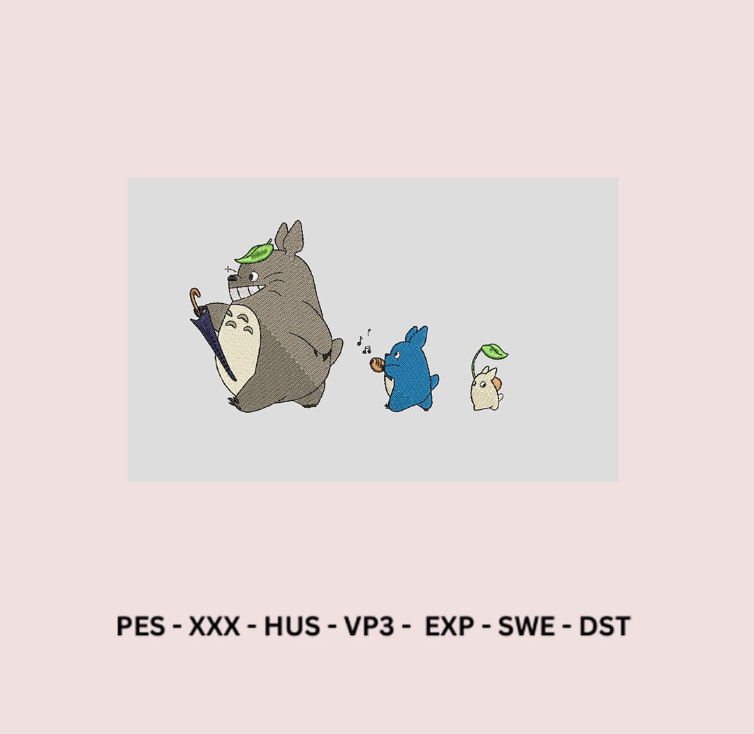 T0toro Embroidery Design Embroidery Machine Studio Ghibli Design, My ...