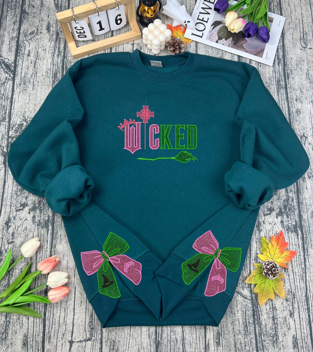 Wicked Logo Appliqué Embroidery Design and Side Bow Embroidery, Machine ...