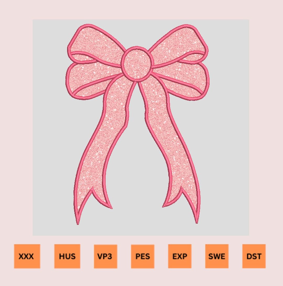 Side Bow Applique Sweatshirt Embroidery Design, Bow Christmas ...