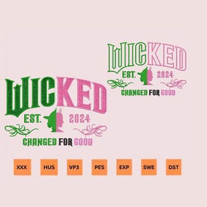 Wicked Logo Appliqué Embroidery Design, Machine Embroidery Files ...