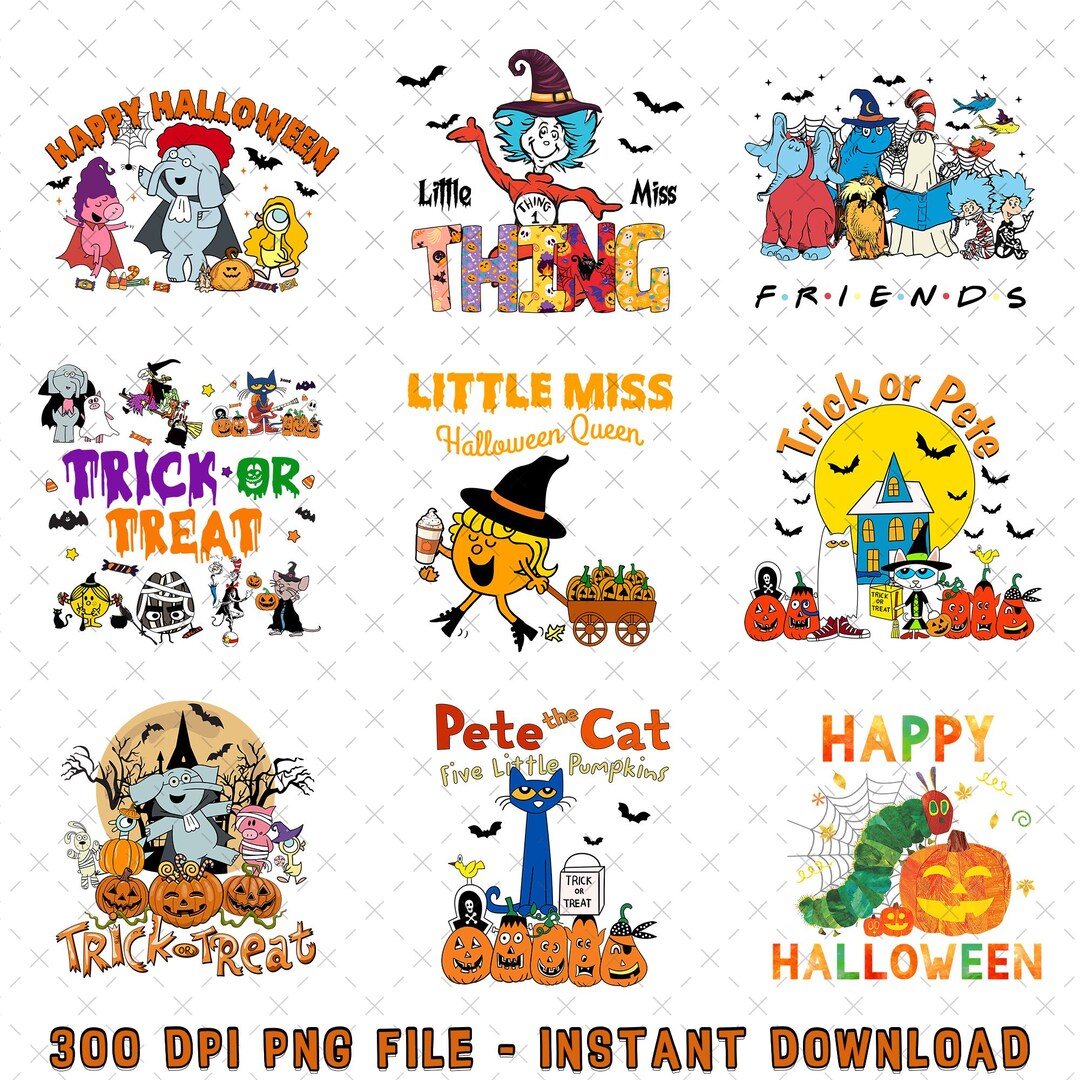 Halloween Back to School Png Bundle, Spooky Teacher Png, Children's ...