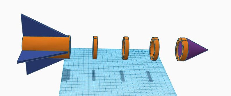 3D Printed Model Rocket Files - Etsy