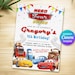 Printable Cars Invitation, Lightning Mcqueen Invite, Birthday Party ...