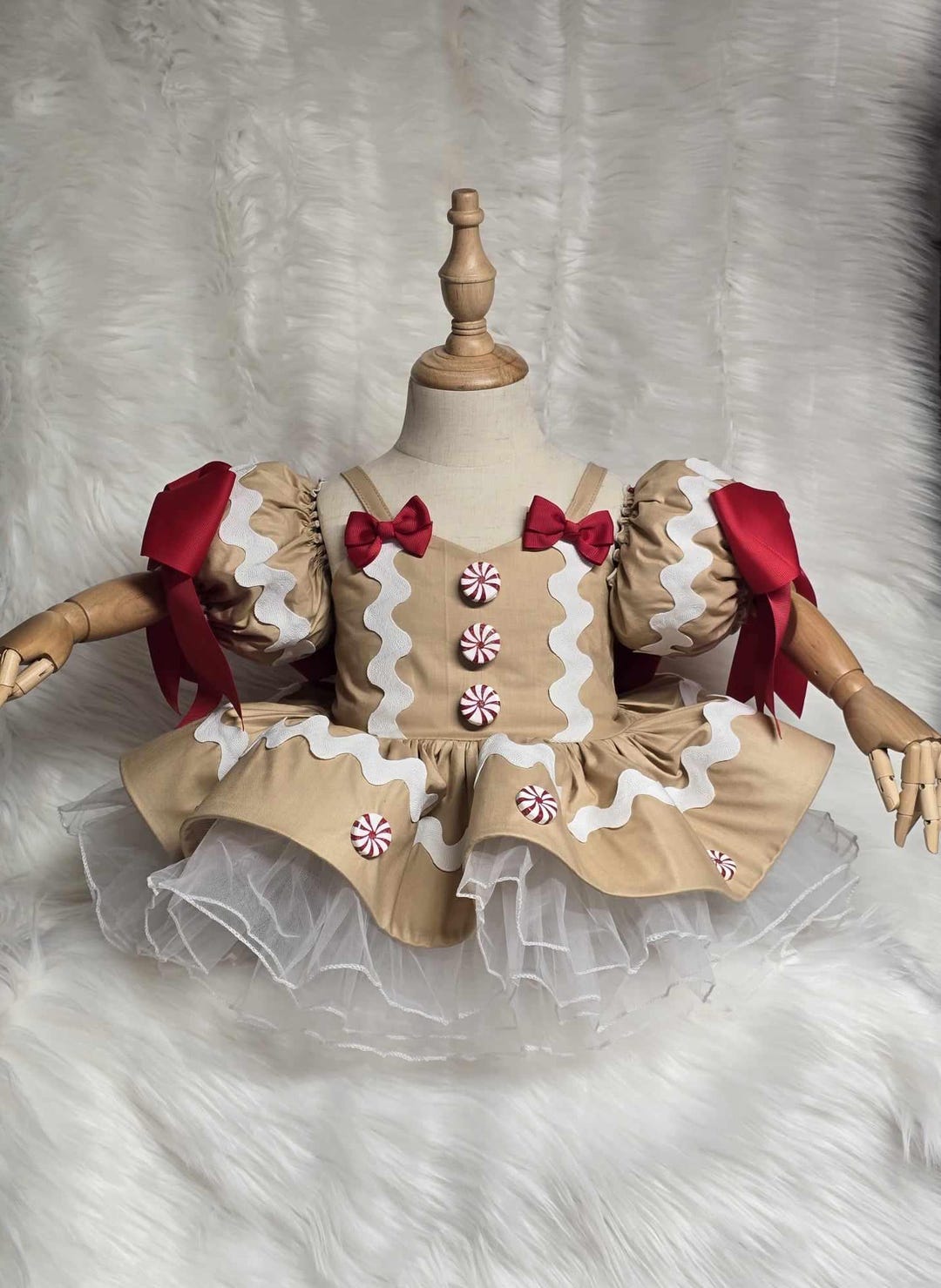 Gingerbread Dress Christmas Dress, Photo Shoot Dress,pageant Dress,ooc ...