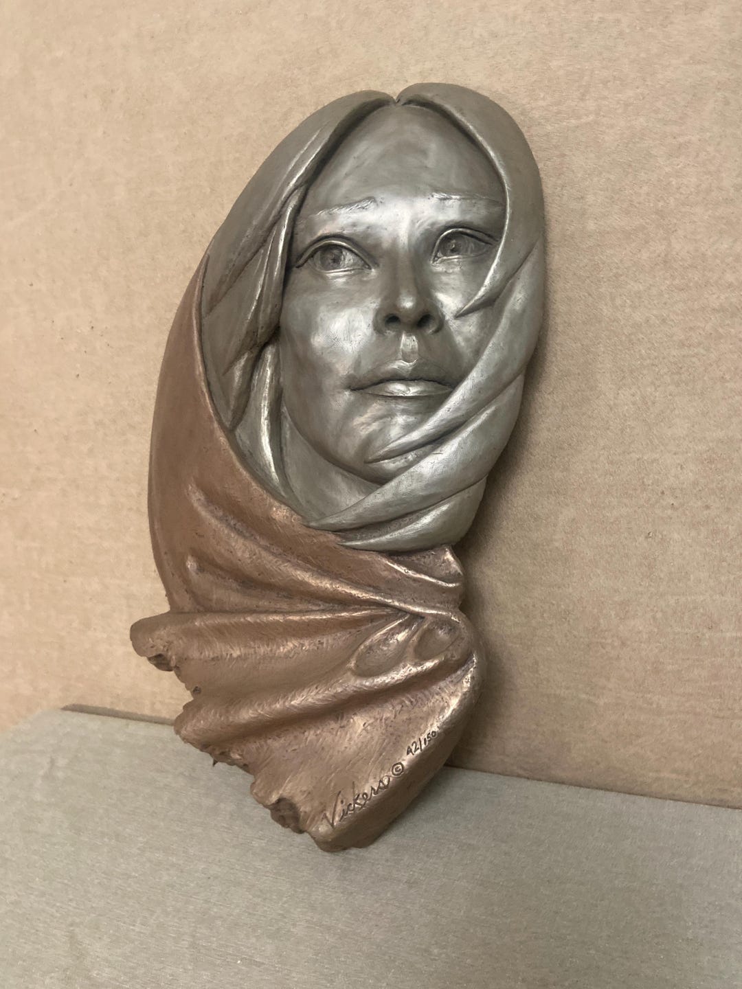 Vintage Philip Vickers Native Woman Portrait Wall Relief - Etsy