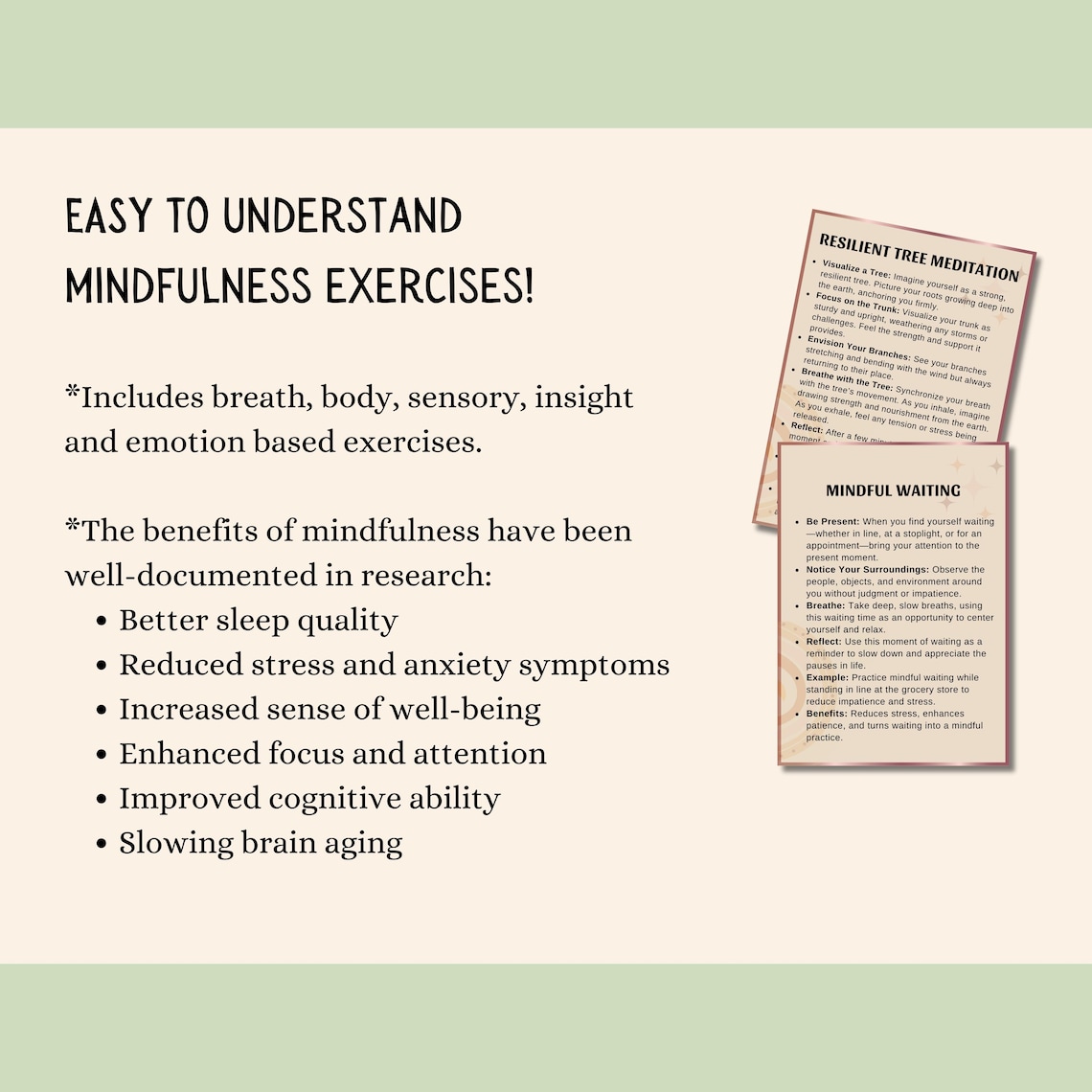 Mindfulness Exercise Cards Pdf Breathing Exercises Self-regulation ...