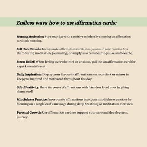 Anxiety Relief Affirmation Cards, Statement Flashcards, Grounding ...