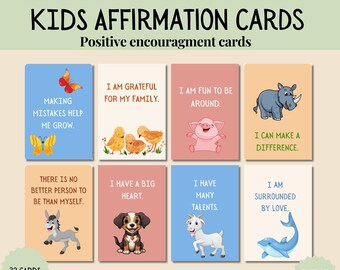 Positive Affirmation Cards for Kids 50 Printable Affirmation Cards for ...