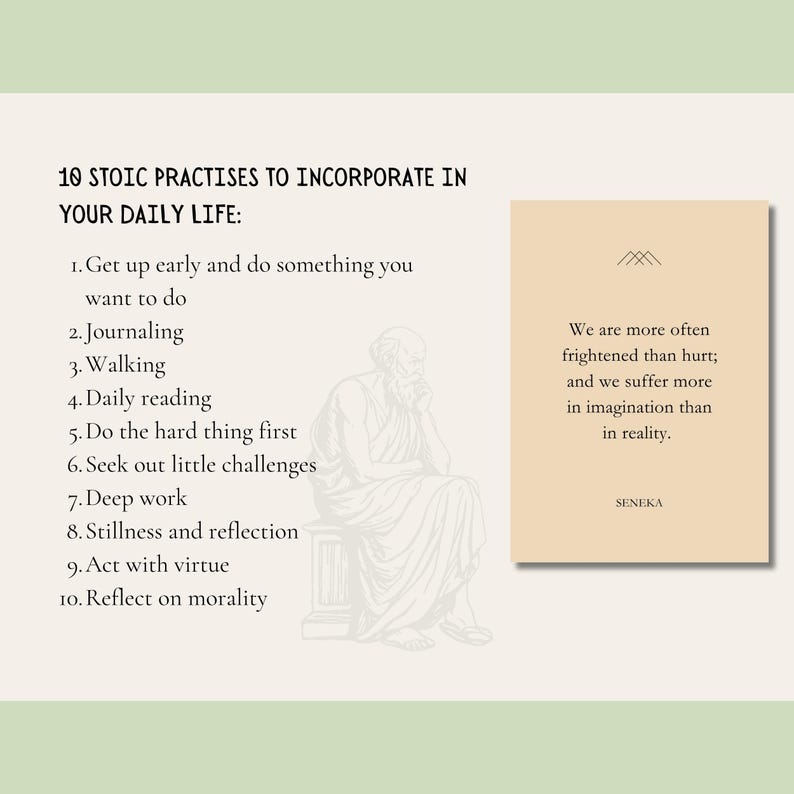 Stoic Quote Cards Stoicism Daily Stoic Affirmation Cards Marcus ...