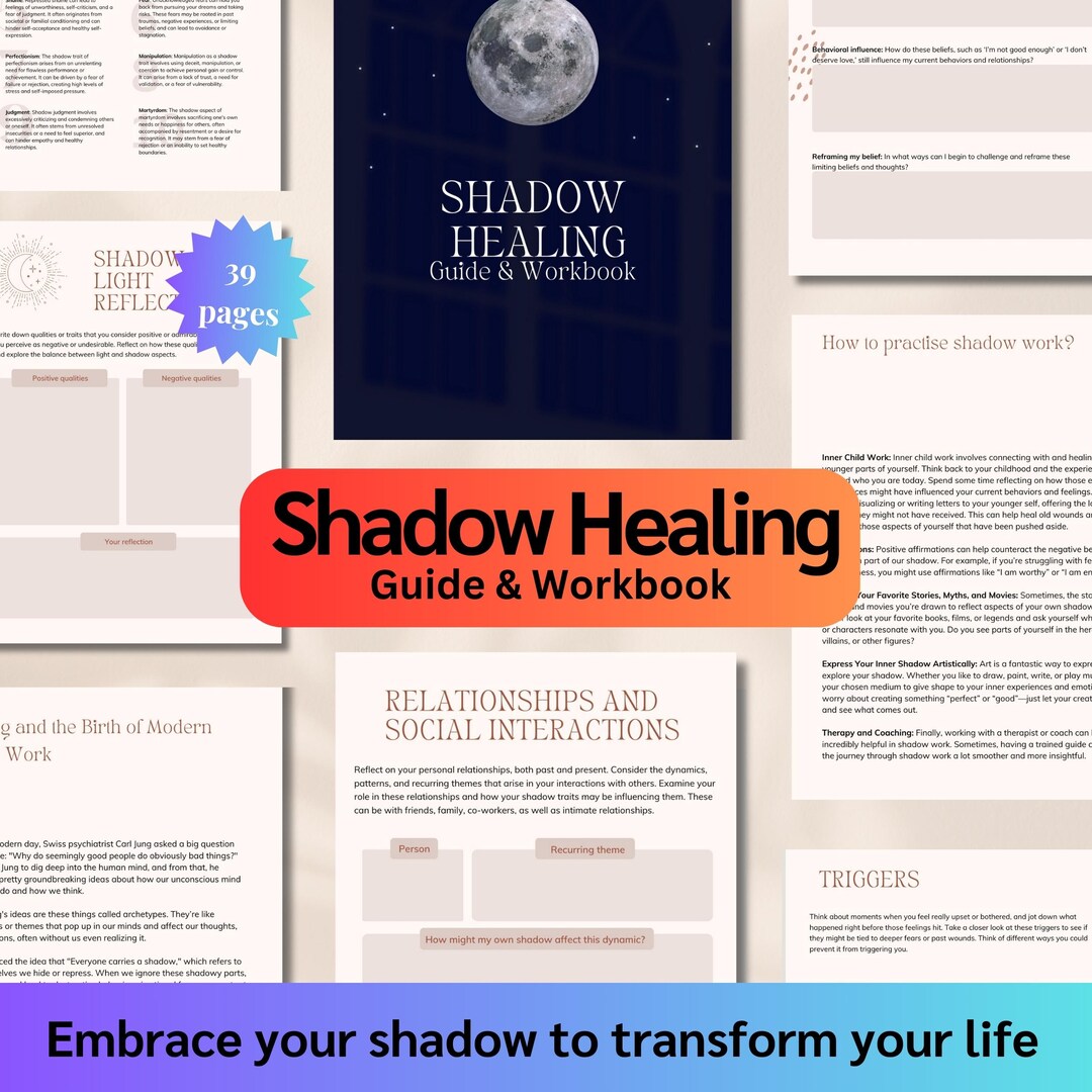 Shadow Work Journal PDF, Boundaries Emotions Workbook, Therapy Journal ...