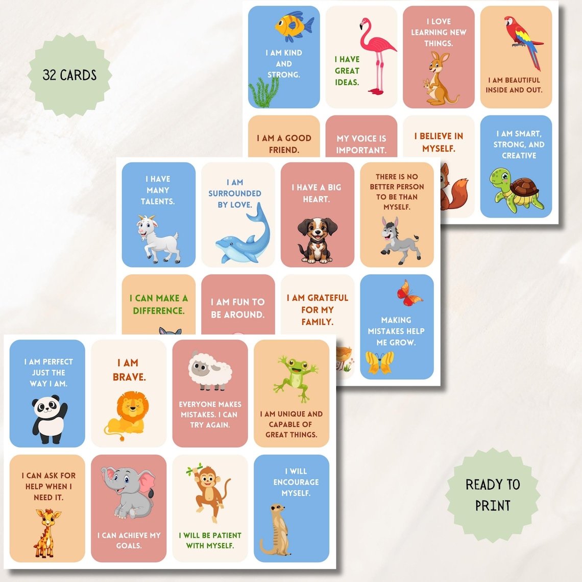 Positive Encouragement Cards for Kids Affirmation Cards Children Lunch ...