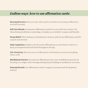 Affirmation Cards, Positive Quote Flash Cards, Affirmations Cards, Self ...