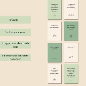 Anxiety Relief Affirmation Cards, Statement Flashcards, Grounding ...