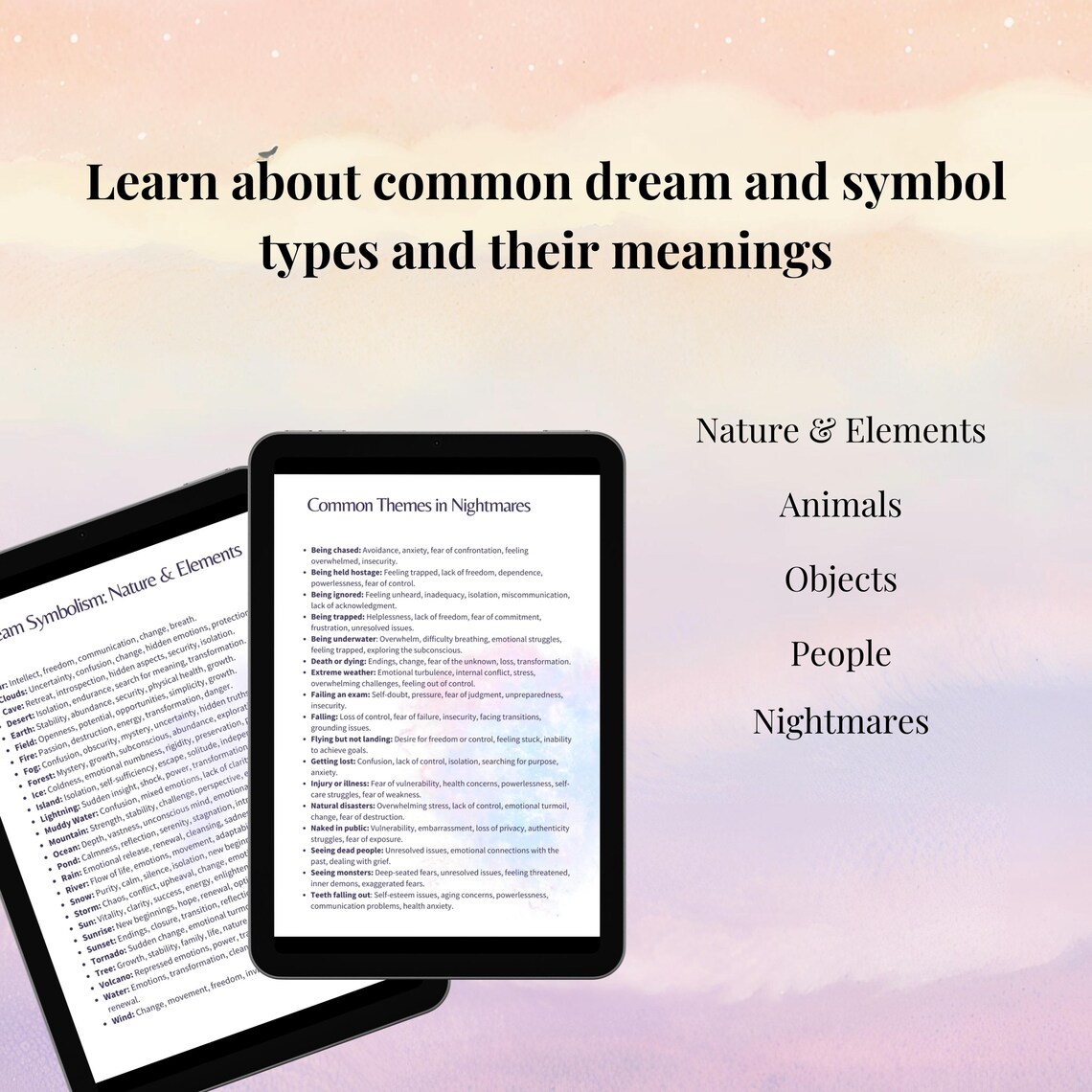 Dream Interpretation Guide Dream Tracker Dream Journal Lucid Dreams ...