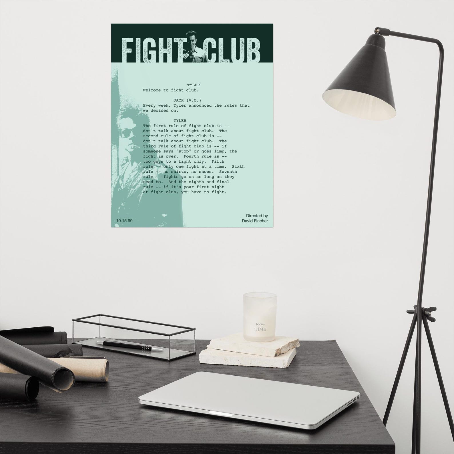 Fight Club Screenplay Graphic Poster - Etsy