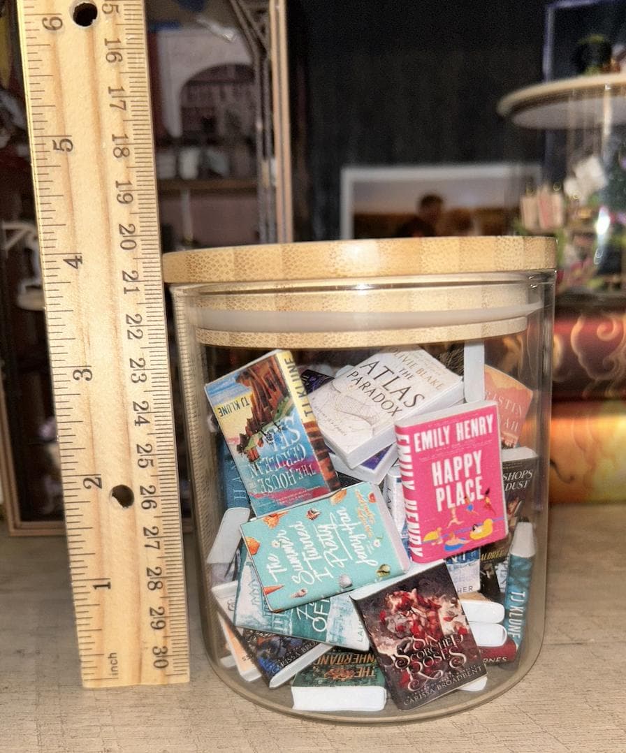 Custom Mini Book Jar, Personalized Miniature Book Collection - Etsy