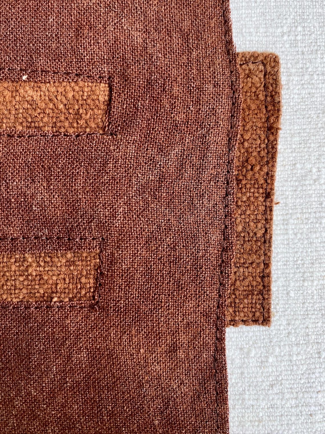 Textile Compositions: Kakishibu-dyed and Stitched Fabric Art by Rei - Etsy